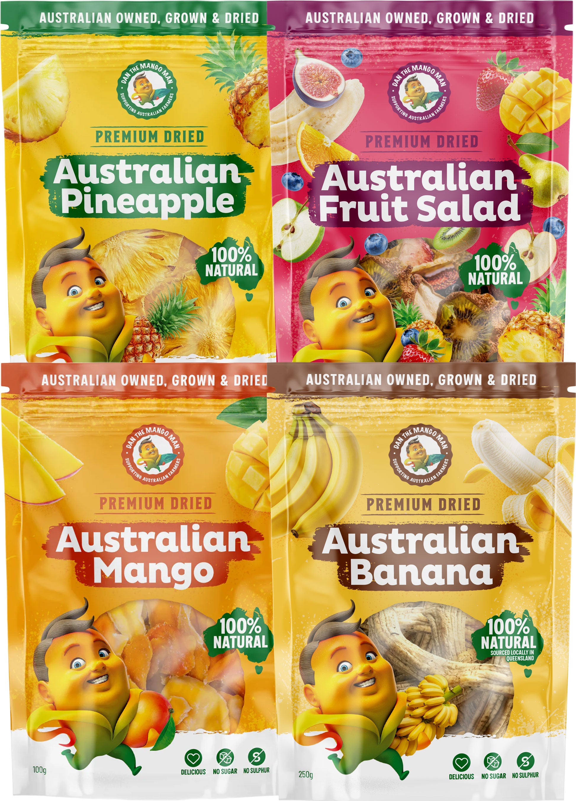 Small Dried Fruit Sampler Bundle (Bulk Buy & Save) – Dan The Mango Man